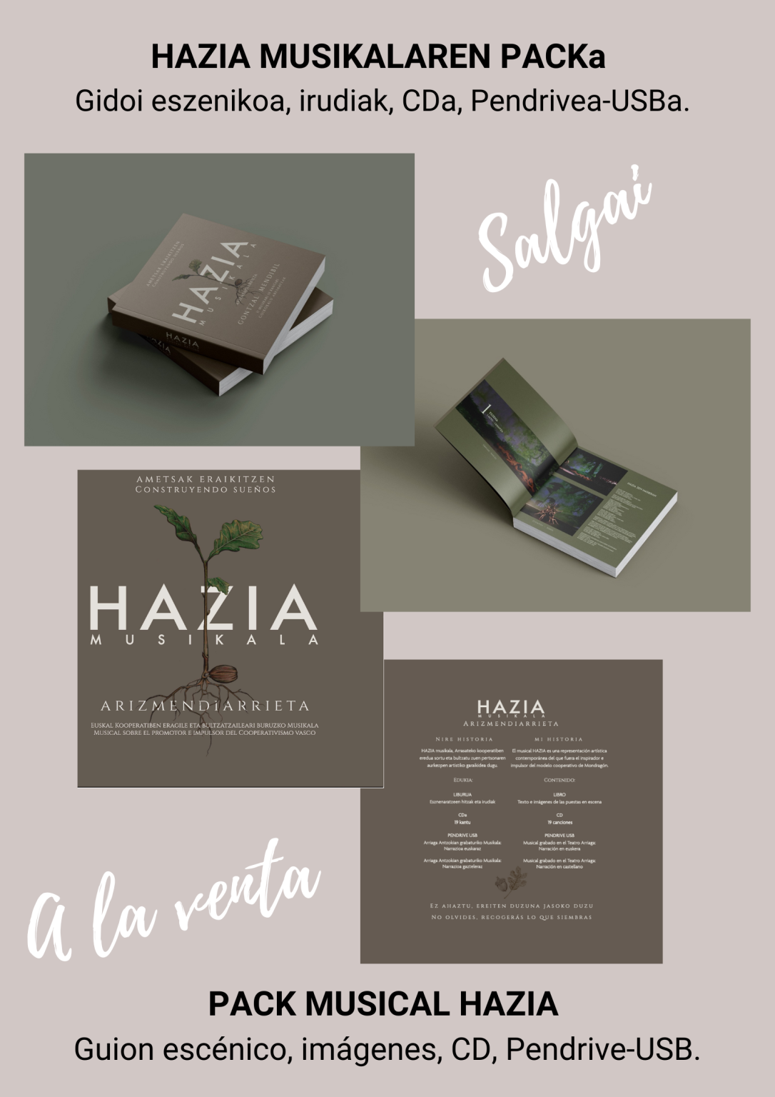 PACK MUSICAL HAZIA (Guion escénico, imágenes, CD, Pendrive-USB ...